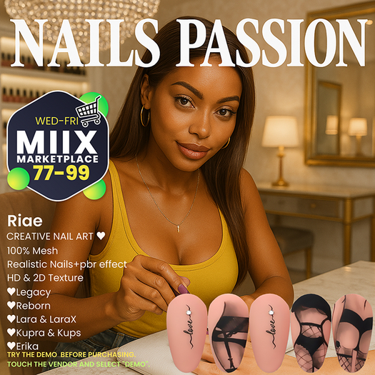 Second Life Marketplace Miix Marketplace Nails Passion Riae